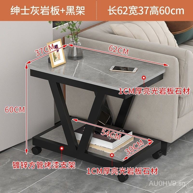 cjItalian Stone Plate Living Room Movable Side Table Creative Corner ...