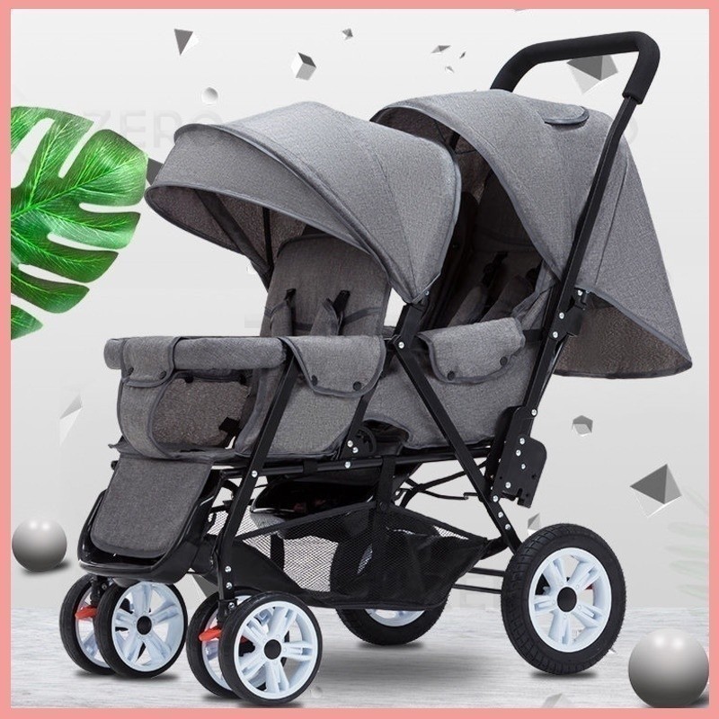 Stroller Twins Front And Rear Two-seat Twins Can Sit And Lie Down ...