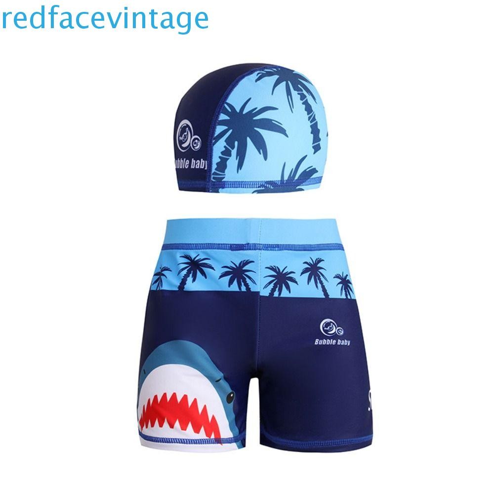 REDFACEVINTAGE Boys Swimming Trunks, Shark Dinosaur Childrens Swimsuit ...