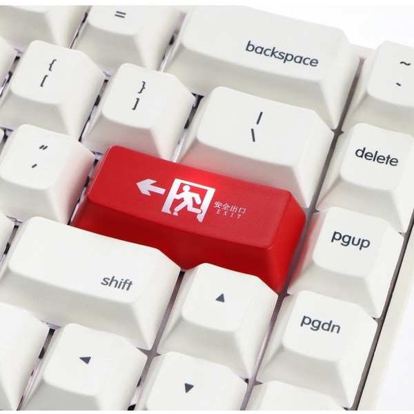 Personalized transparent keycap safety exit backspace backspace key ...