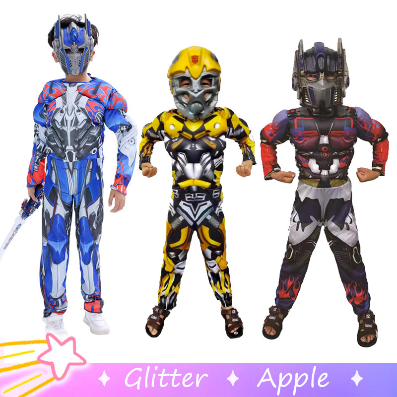 Transformers Optimus Prime Bumblebee Muscle Jumpsuit For Kids Boy ...