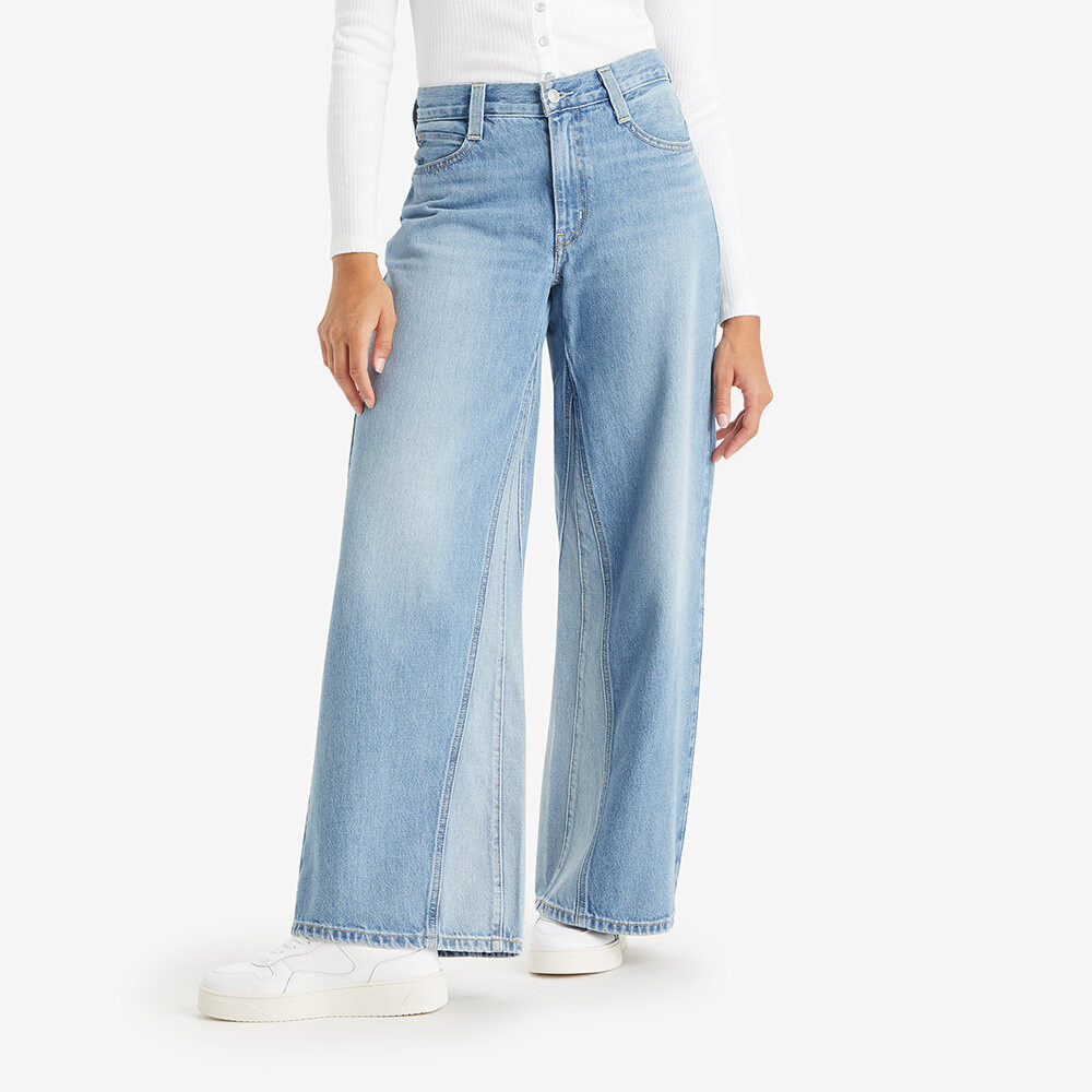 Levi s Women s 94 Baggy Wide Leg Jeans A7462 0001 Shopee Singapore