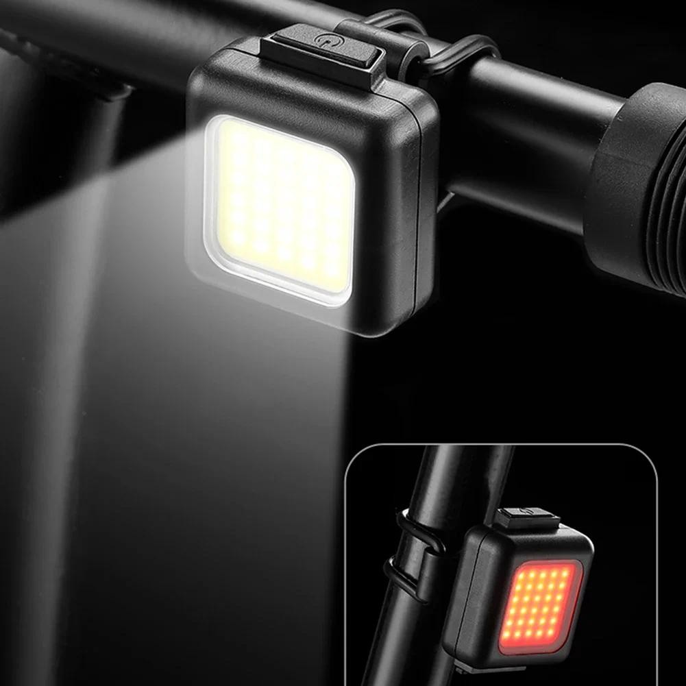 Mini Bike Light Cycling Bicycle Front Rear Light Type-C USB Charging ...