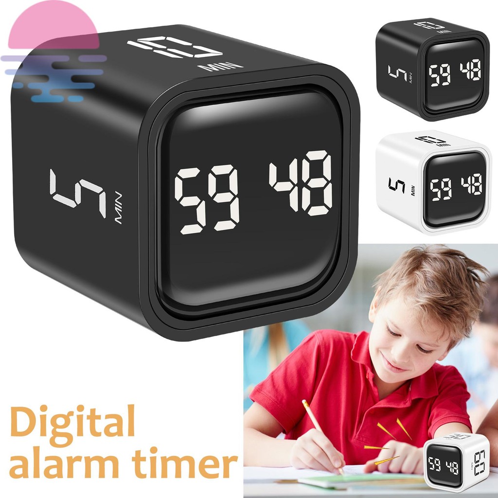 Cube Timer 500mah Rechargeable Rotation Timer Compact Time Management Cube Portable Productivity