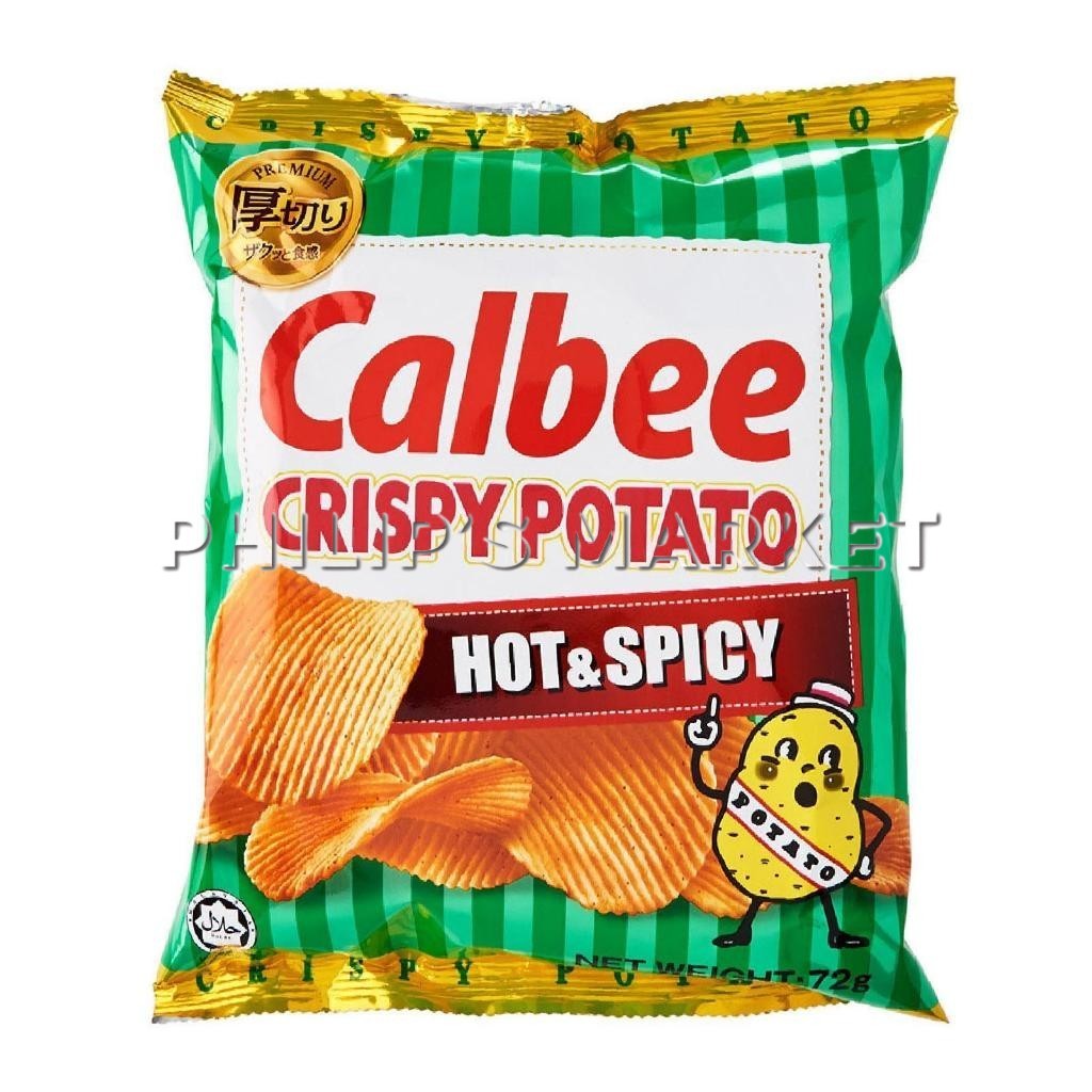 Calbee Crispy Hot And Spicy Potato Chips 72g | Shopee Singapore