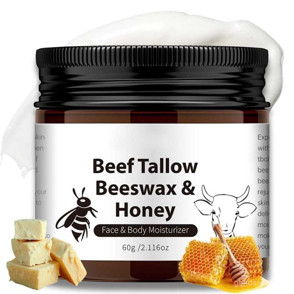 Beef Tallow and Honey Balm - Beef Tallow for Skin - Grass Fed Beef ...