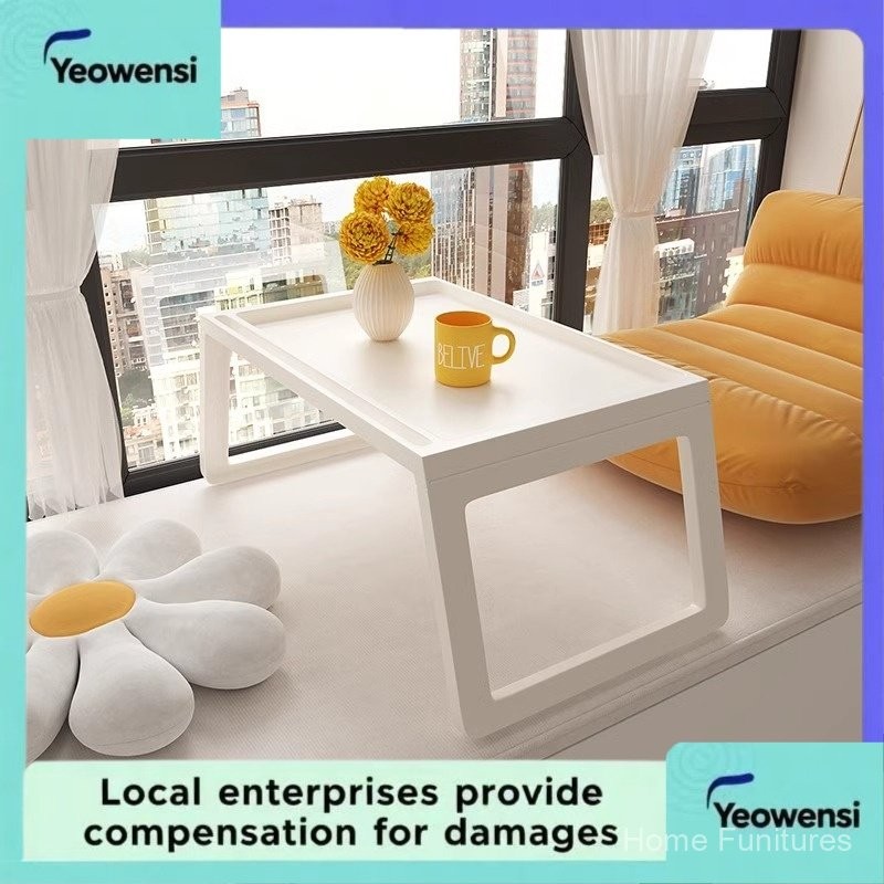 Foldable Bedside Table for Bedroom, Bay Window Laptop Desk, Home Study ...