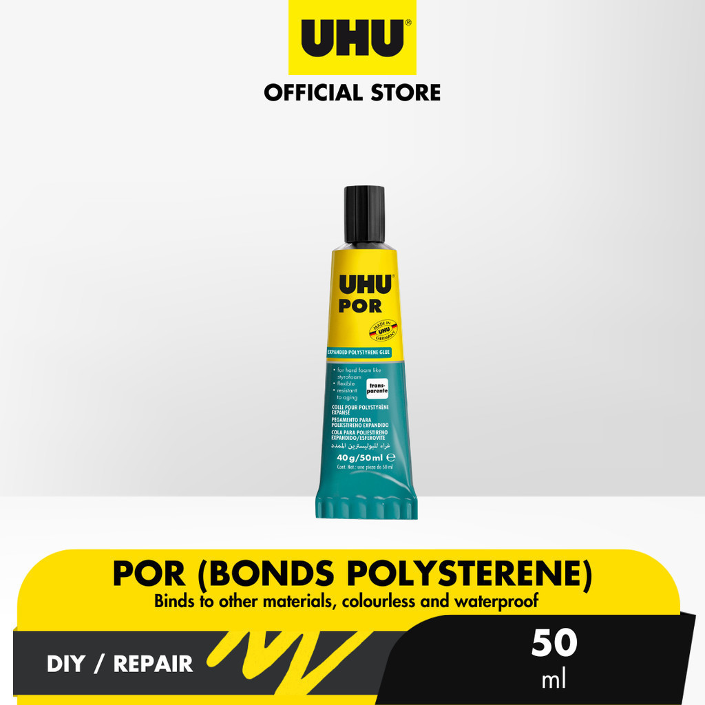 UHU POR 300 Adhesive Glue, 50ml - Glue for Model Building | Shopee ...