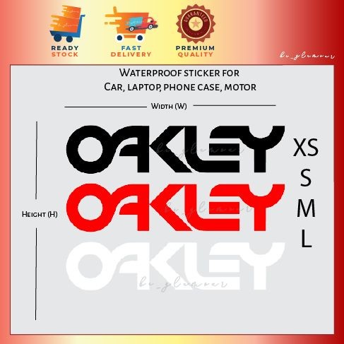 Oakley word logo Sticker Reflective car stiker racing motor bmx bicycle ...