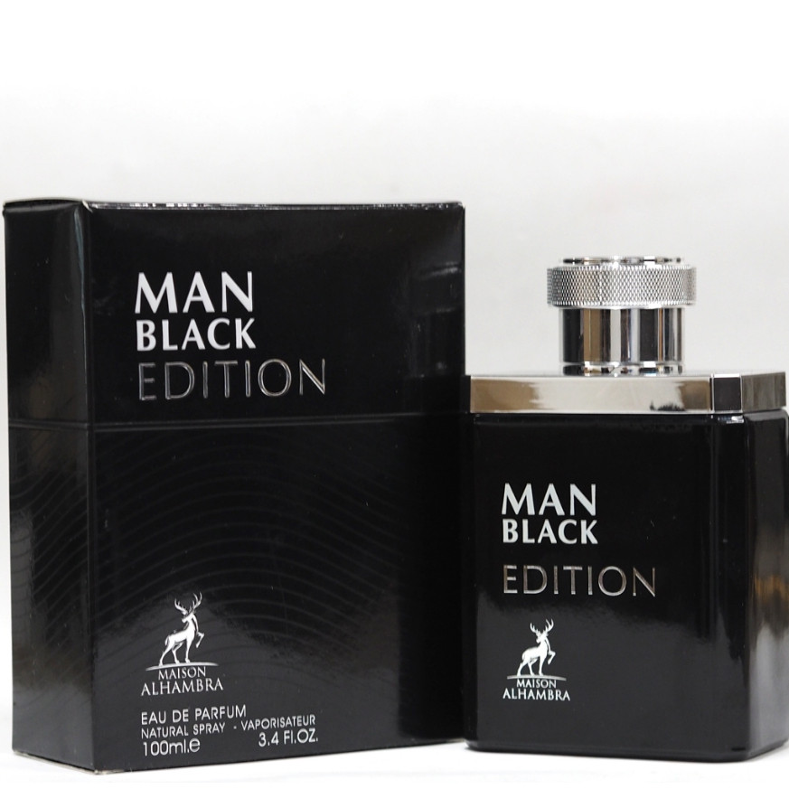 Man Black Edition Perfume 100ml EDP by Maison AlHambra For Him | Shopee ...