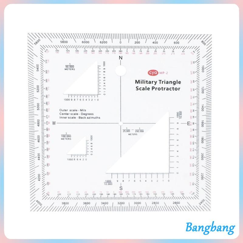 Bang MilitaryProtractor MGRS Coordinate Scale TransparentTopographical ...