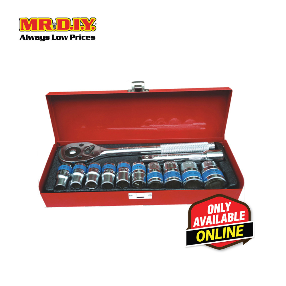 (MR.DIY) Mechanic's Socket Kit Set (12pcs)(1/2 Inch) | Shopee Singapore