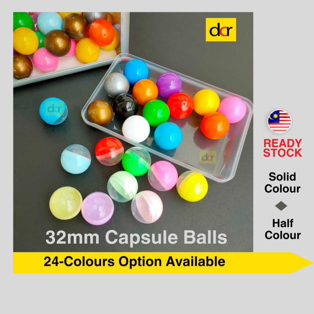 32mm Mini Capsule Ball Lucky Draw Ball Empty Gashapon Gachapon Ball ...