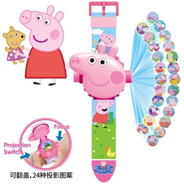 Peppa Pig Kids Toy Projection Watch 24 Image Projector Digital Children ...