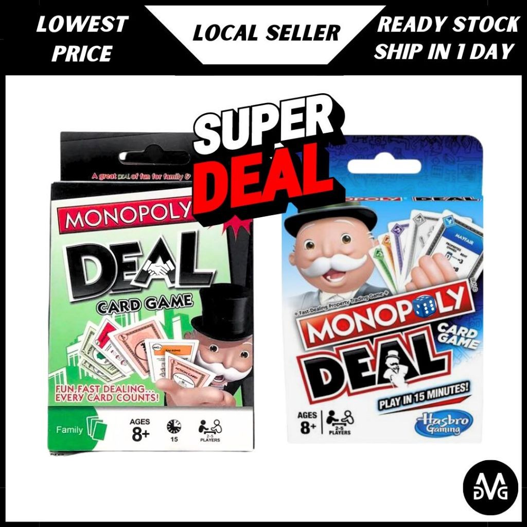 Monopoly Deal Card Game Combo Series Kad Monopoly Uno Flip Wild Dare No ...