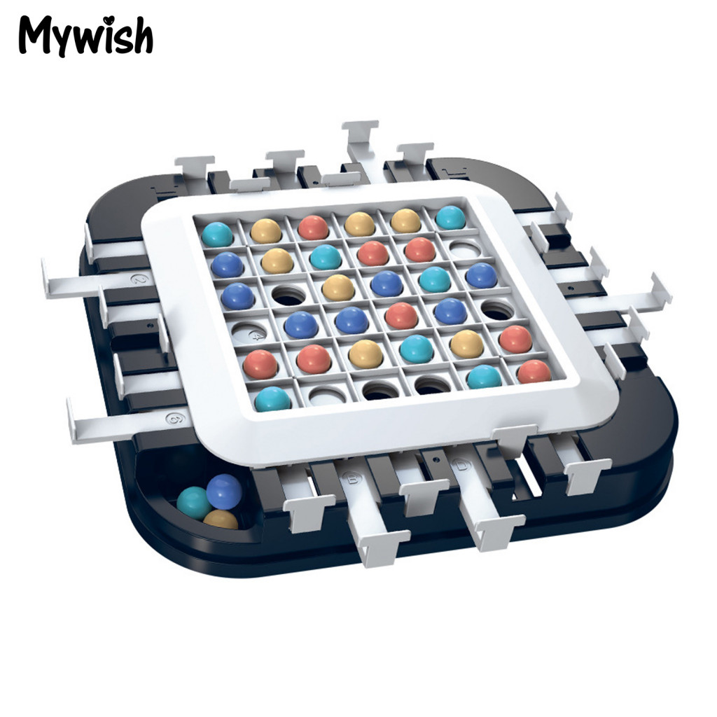 [MW] Ball Elimination Board Game Kids Ball Board Game Colorful Bead ...