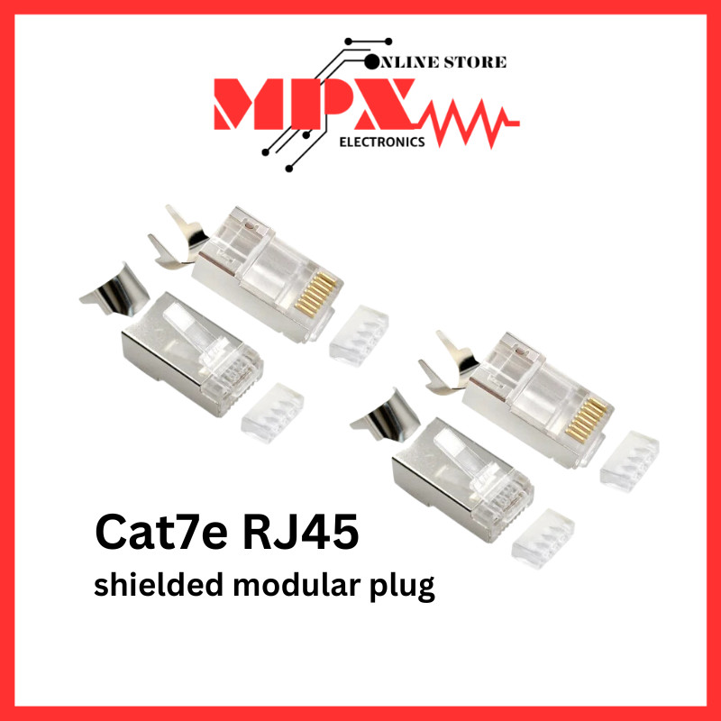 RJ45 connector Cat 7 network connector rj45 plug metal shielded RJ45 ...