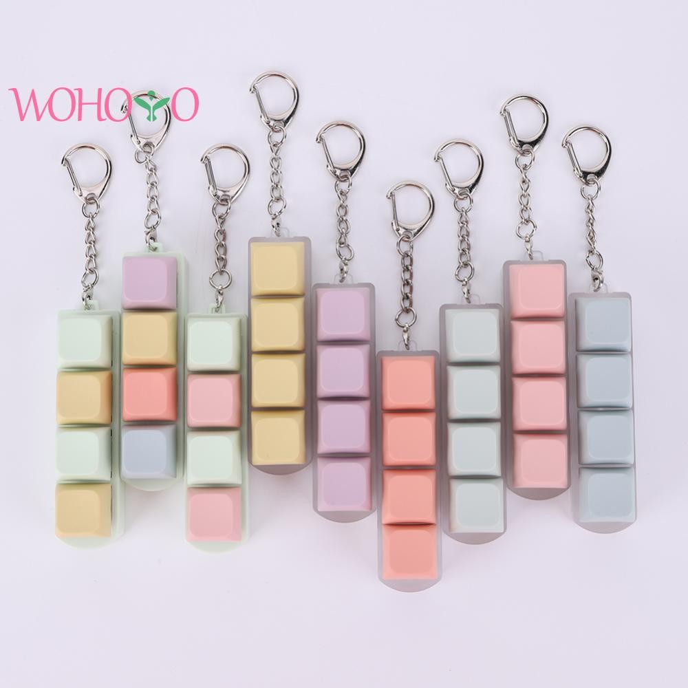 Keyboard Key Toy 4 Keys Mechanical Key Toy DIY Fidget Button Keycap ...
