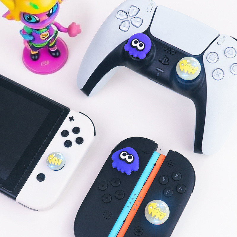 Splatoon Silicone Thumb Stick Grip Cap Joystick Cover For Nintendo ...