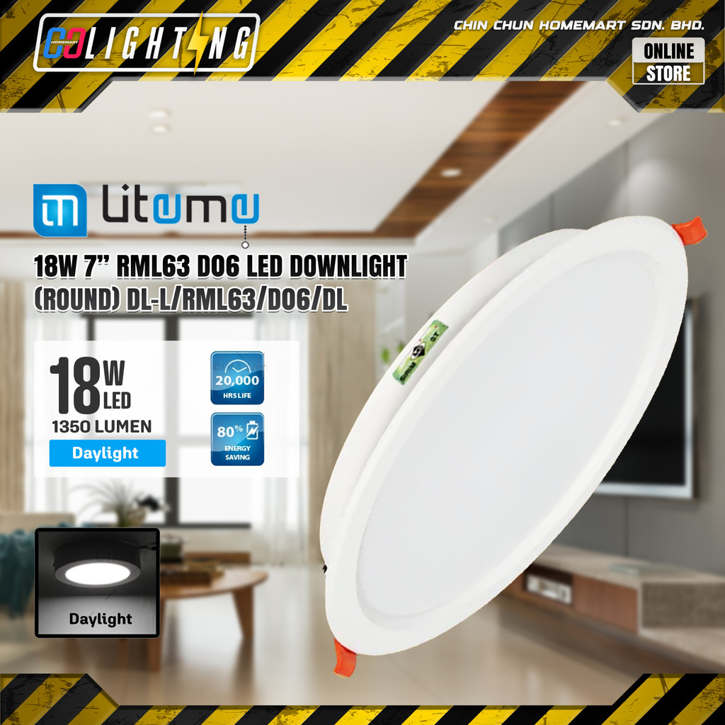 LITE ME RML63 D06 [18W] 7" LED DOWNLIGHT (ROUND) | Shopee Singapore