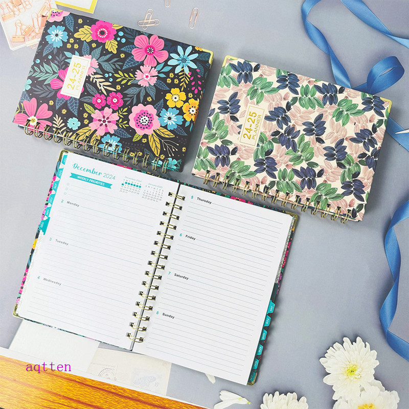 2025 English schedule notepad daily planner A5 coil notebook notepad ...