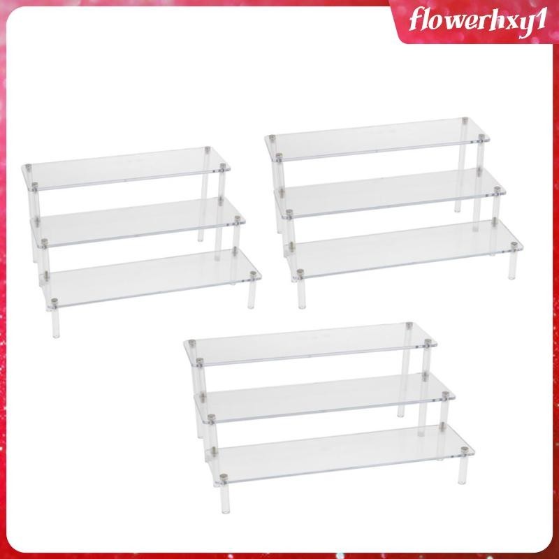 [Flowerhxy1] 3-Tier Clear Acrylic Rack Cosmetics Model Desktop Display ...