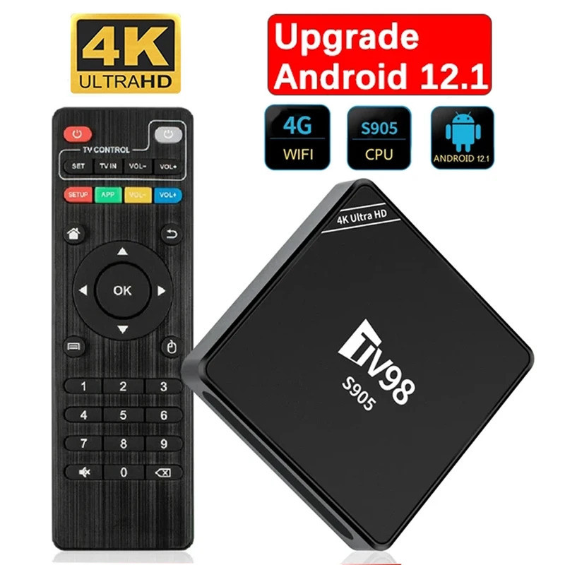 TV98 S905 Android TV BOX HD Set Top Box 4K Amlogic S905L WiFi Android12 ...