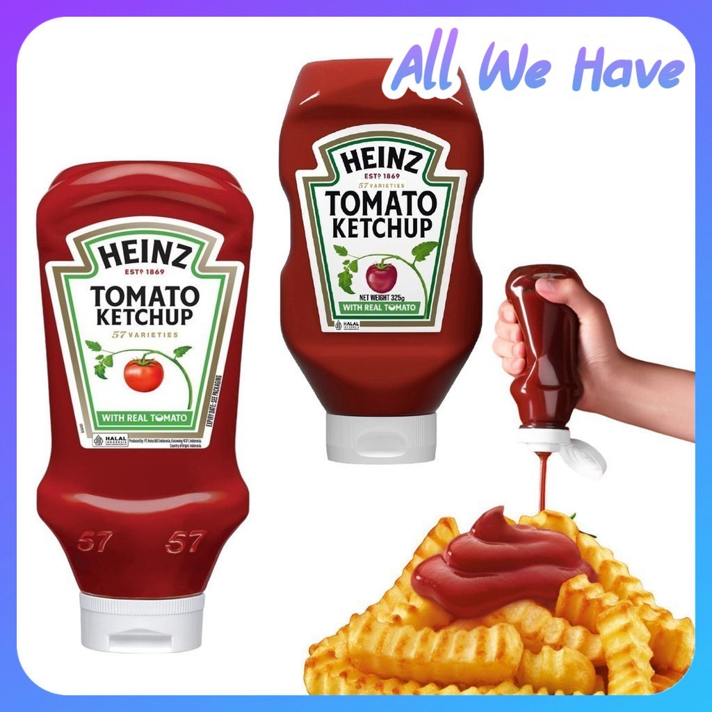 [EASY SQUEEZEABLE] AWH Heinz Tomato Ketchup 325g Heinz Tomato Sauce 570g Sos Tomato Heinz Halal ...