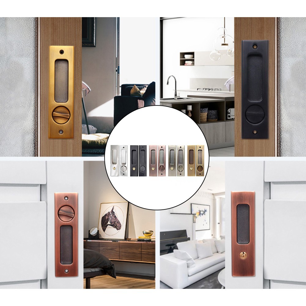 NEW>>Invisible Door Lock Balcony Wooden Sliding Door Lock With Key ...