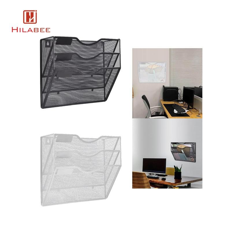 [UsusexaMY] Wall Mounted Mesh File Holder Wall Mounted Bookshelf ...
