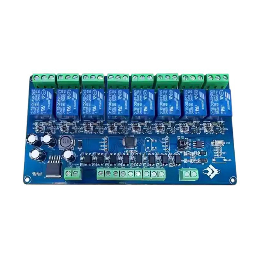 DC7-30V Modbus RTU 8 Channel Relay Module RS485/TTL UART 8-channel Input and 8-Channel Output ...