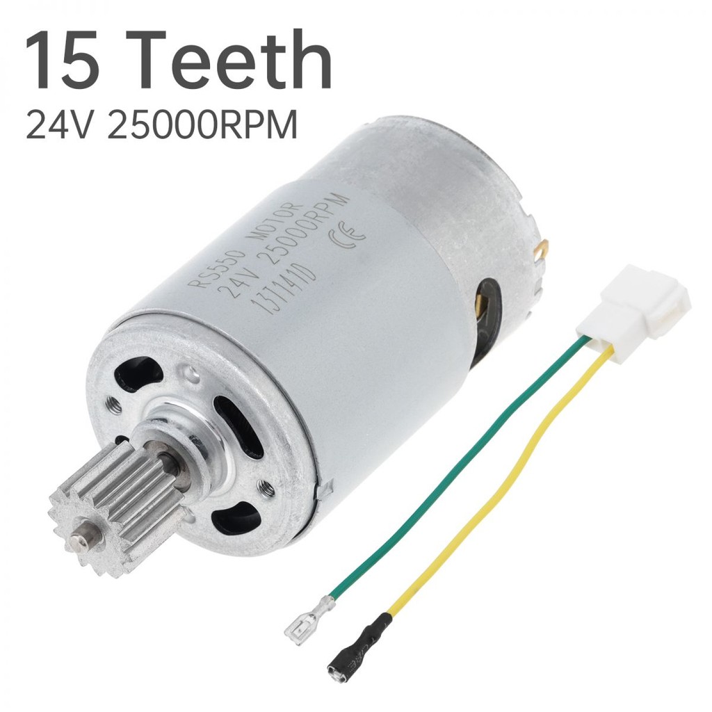 15 Teeth RS550 DC Motor 24V 25000RPM High Speed Electric Motor Drive ...