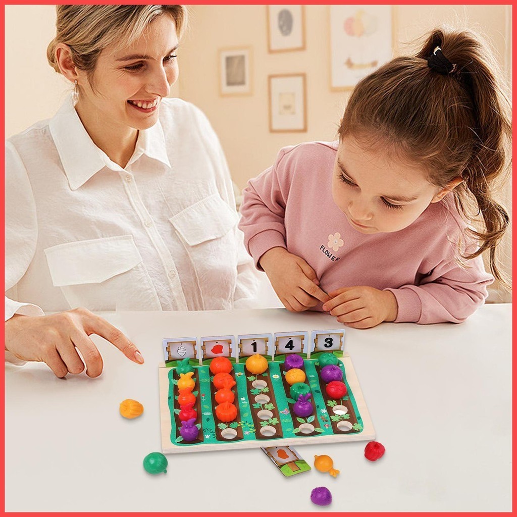 Harvest Game for Kid Fake Vegetable Shape Matching Game Learning Fine ...