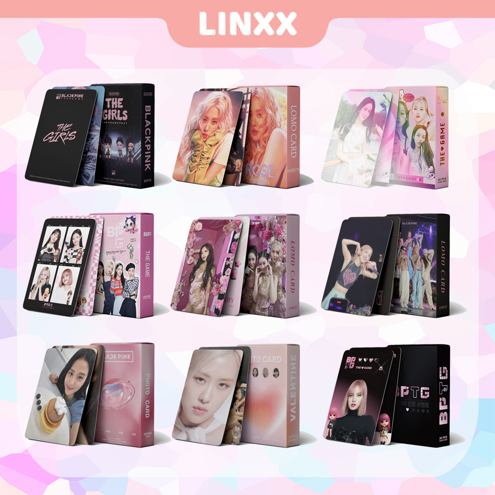 LINXX 55 Pcs BP Valentine 7th Holographic Laser Card Kpop Photocards Postcards Series | Shopee ...