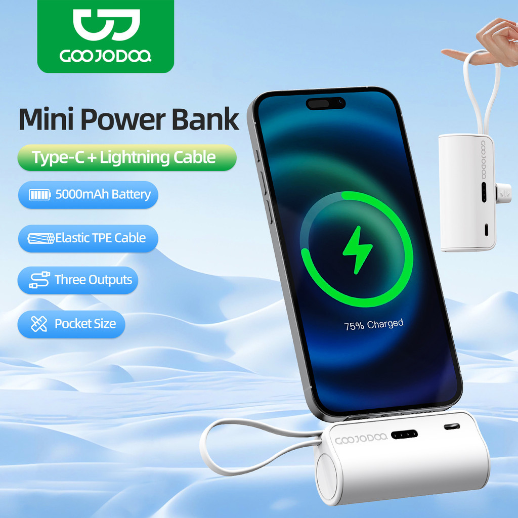 Mini Power Bank GOOJODOQ 2024 Hot Sale, Portable Wireless Power Bank ...