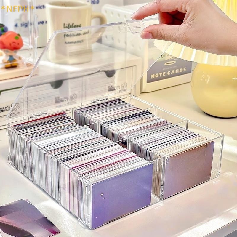 NFPH> Compartment Flip Box Acrylic Transparent Display Box Blind Box ...