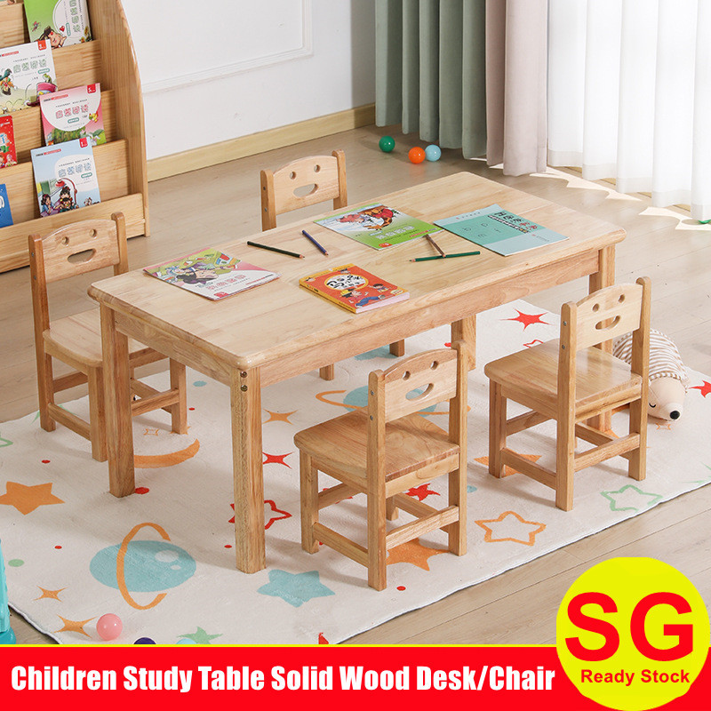 Kids Study Table Child Home Learning Drawing Teaching Desk Chair Set ...