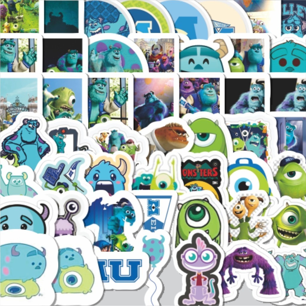 100Pcs Monster INC Stickers Cutting Pack Stickers, Cute Cool Aesthetic ...