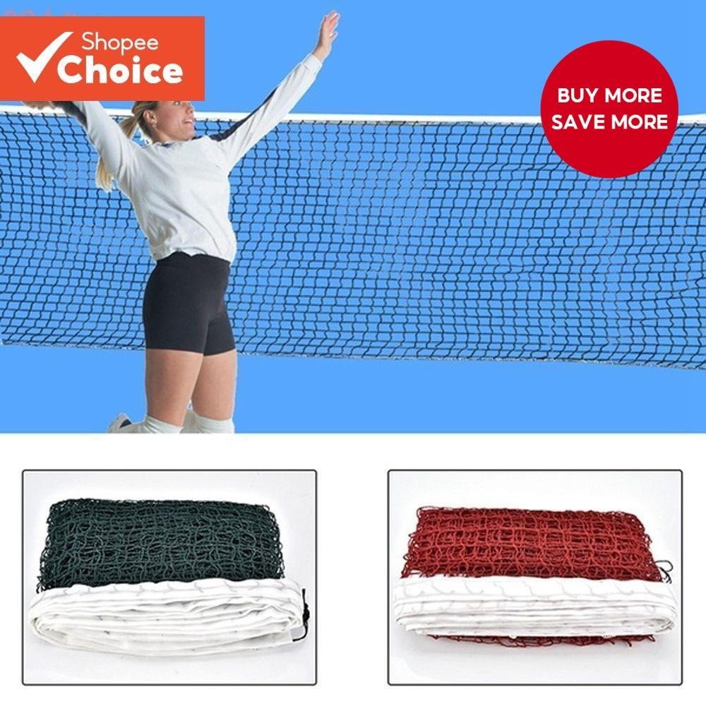 Red and green polypropylene indoor standard competition badminton net ...