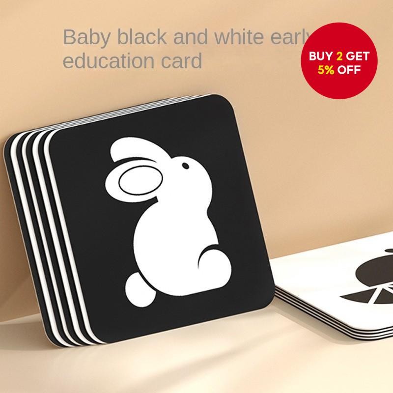 Newborn Visual Stimulation Cards 0-3 Months - Black White & Colorful ...