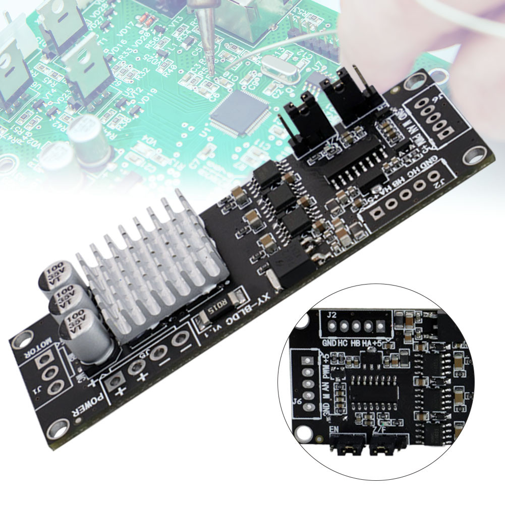 XY-BLDC 3-Phase 200W Brushless Hall Motor Drive Board 10KHz PWM Driver ...