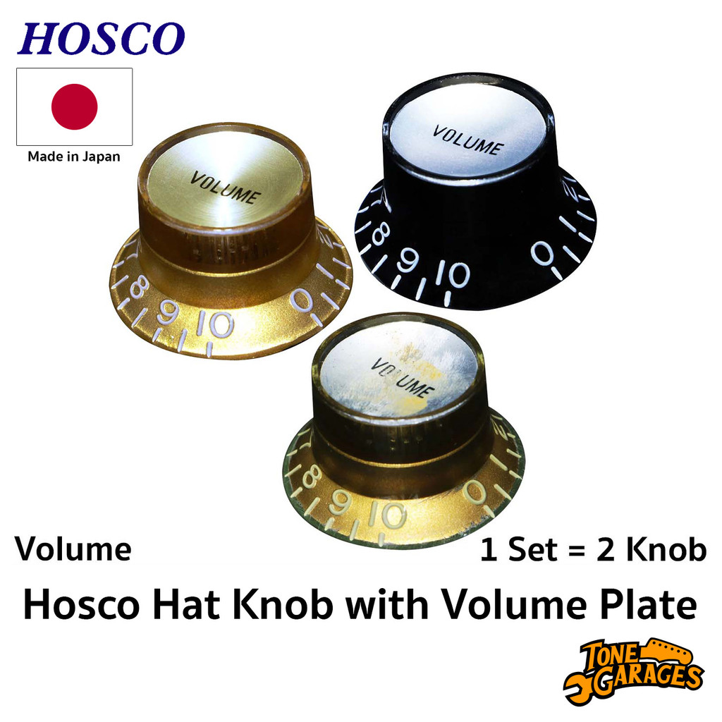 Hesco Gibson style Hat Knob with Volume plate (1 Set = 2) size for US ...