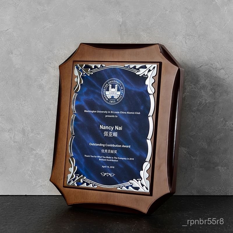 Creative Custom Lace Aluminum Plate Wooden Plaque Certificate of Honor ...