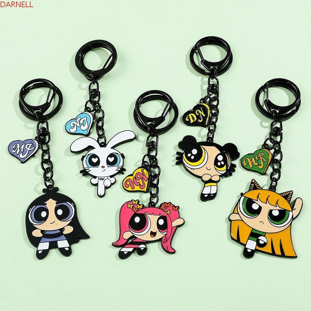 DARNELL The Powerpuff Girls Keychain, The Powerpuff Girls Kirsite Anime ...