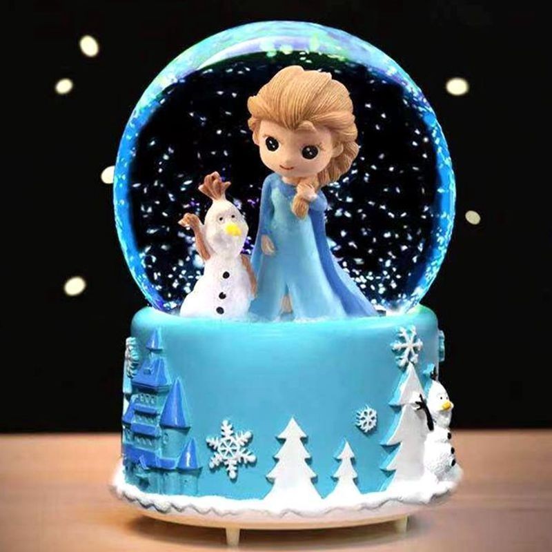 Crystal Ball Princess Frozen Children Rotating Elsa Little Girl ...