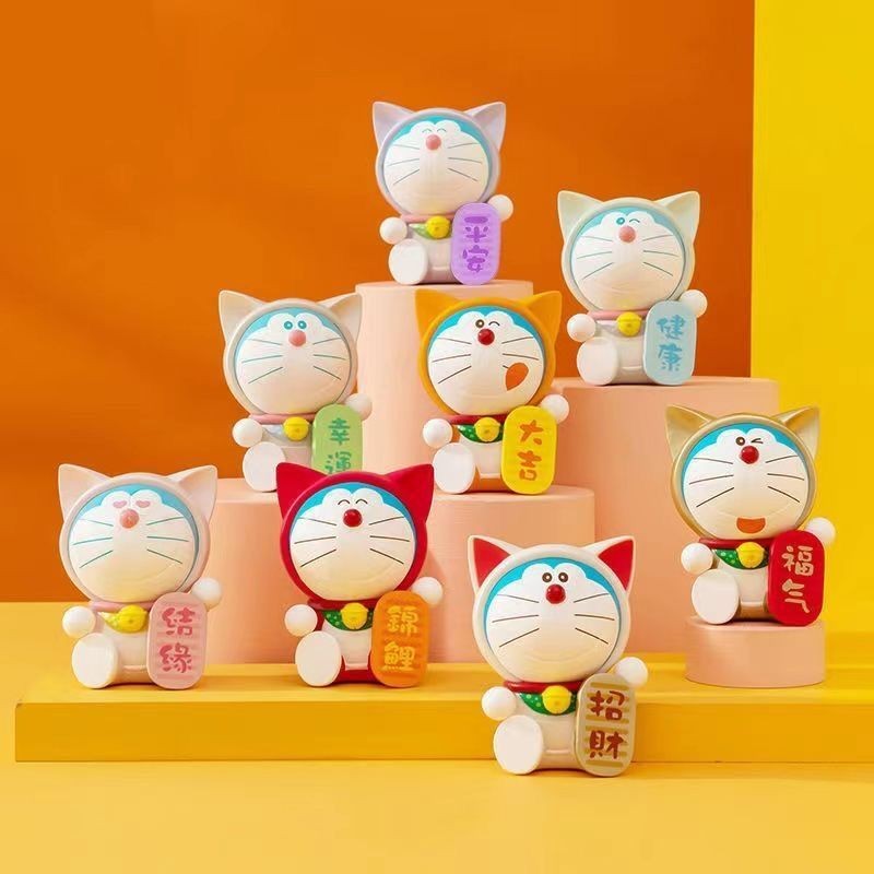 Doraemon Mystery Box 8 Types Blessings Tinkerbell Cat Figures Full of ...