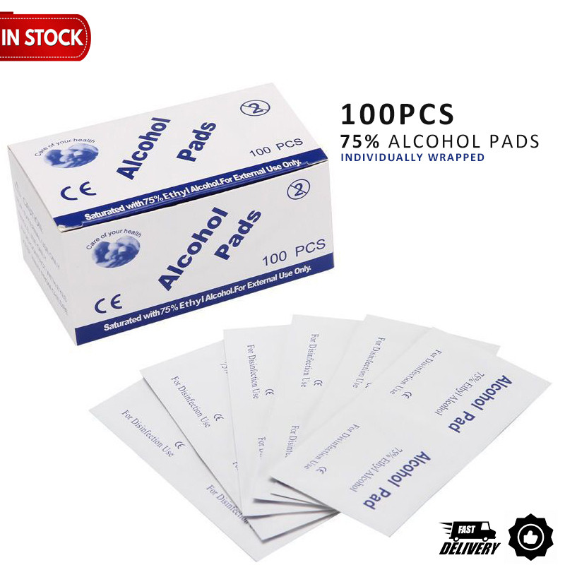 100PC Alcohol Swab Pads For Phone Wipes Handphone Alchol Swabs Pad ...