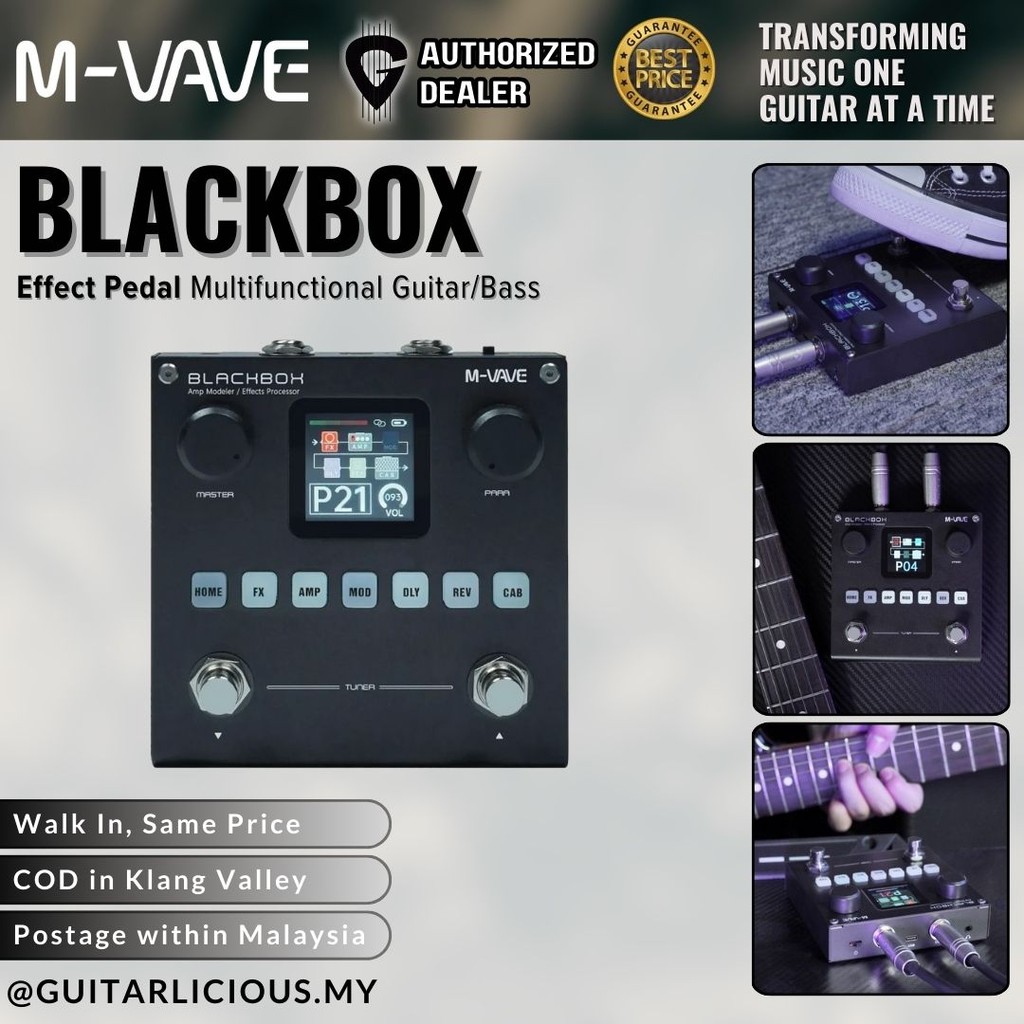 M-VAVE BLACKBOX Guitar Effect Pedal Multifunctional Guitar/Bass ...