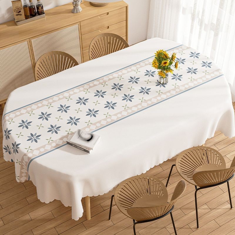 PVC dining table tablecloth thick table cover waterproof anti-scald ...