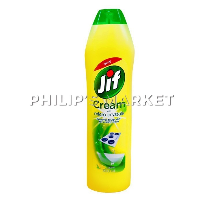 Jif Lemon Cream Surface Cleaner With Micro Particles 500ml | Shopee ...